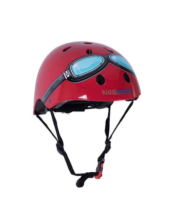 Kiddimoto Red Goggle Bicycle Helmet | Helmets For Kids | Gifts For Kids