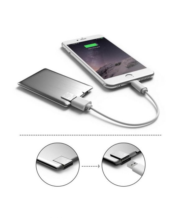 Ultra Slim Power Bank Card 1300mAh | Xoopar | Mobile Power | Travel Gift